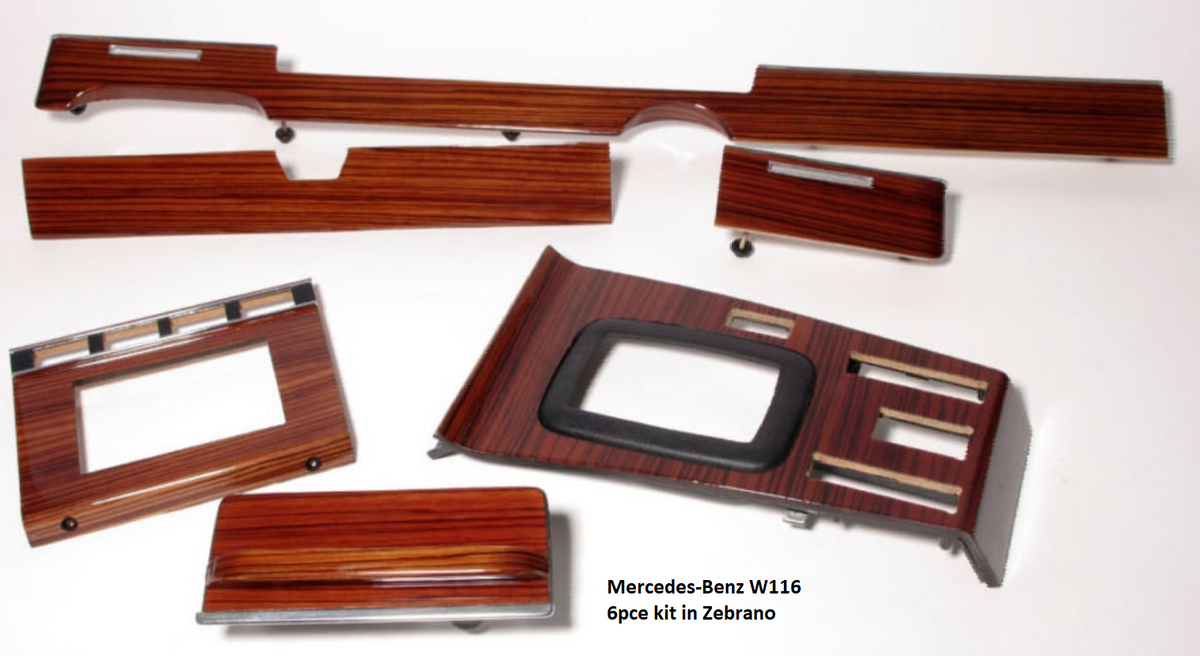 Mercedes-Benz W116 - refurbished 6 piece kit in Zebrano - Call us for ...